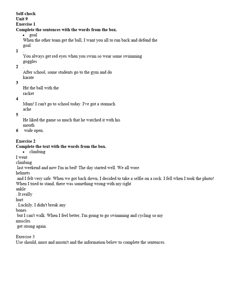 Self-Check 9 Key | PDF
