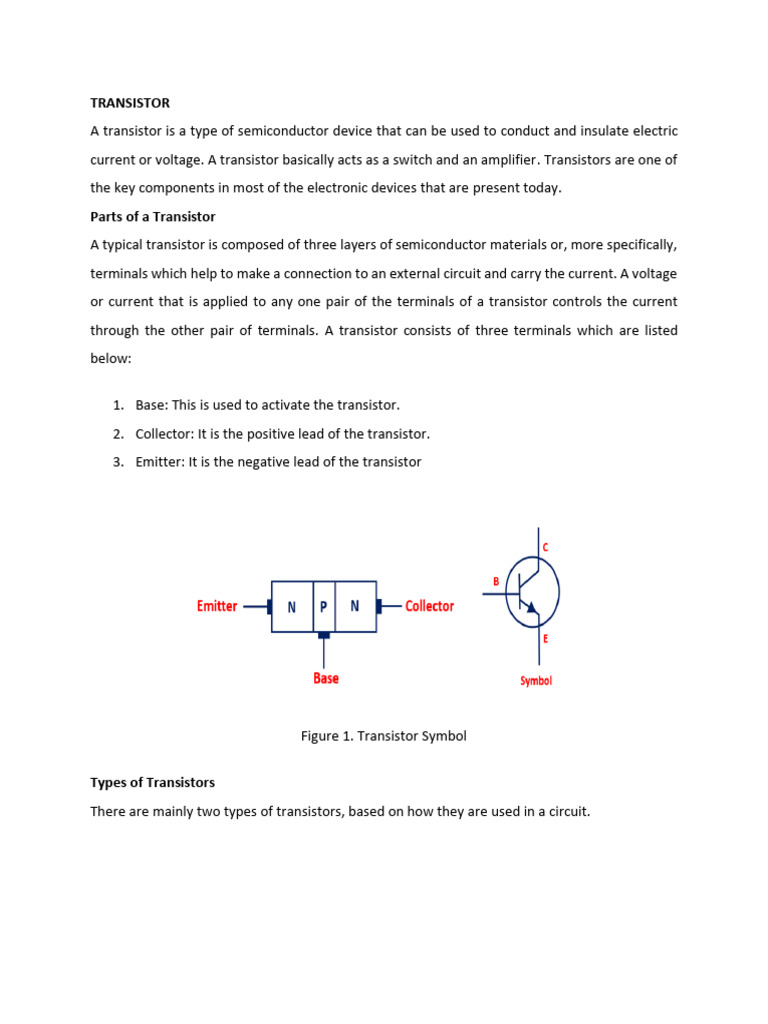 EEE 202 Lecture Note On Transistor | PDF | Field Effect Transistor ...