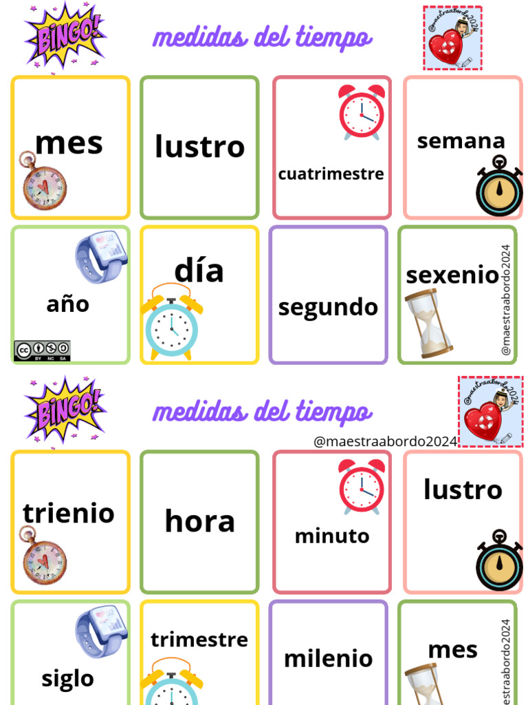 Bingo Del Tiempo | PDF