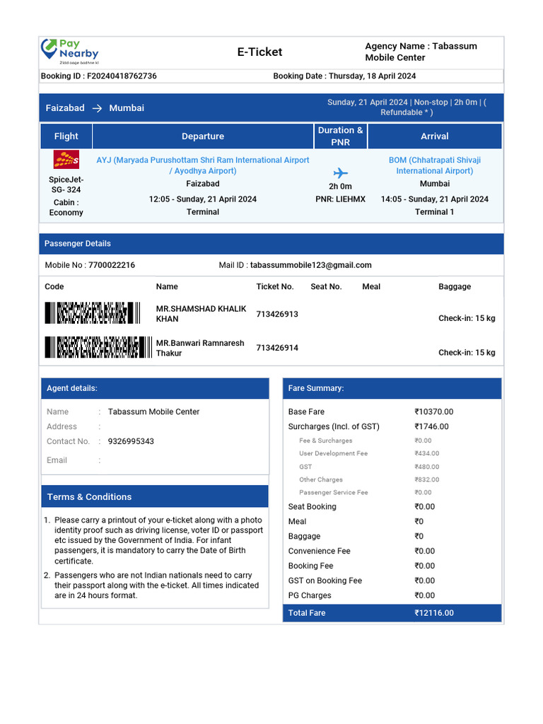 F20240418762736 Ticket | PDF | Fee