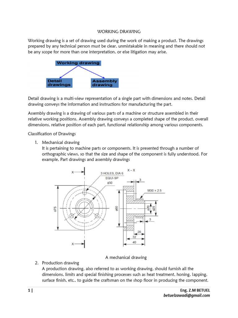 Understanding Working and Detail Drawings | PDF