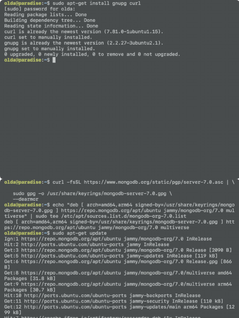 Instalacion y Configuracion de MongoDB | PDF