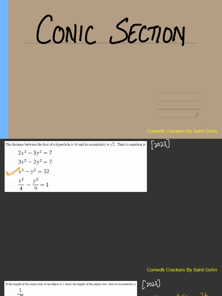 Conic: Section | PDF