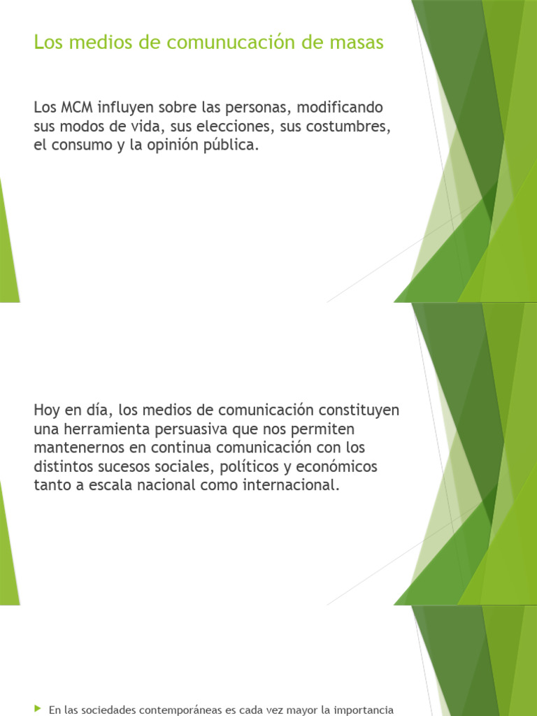 Los Medios de Comunicacion | PDF | Medios de comunicación en masa ...