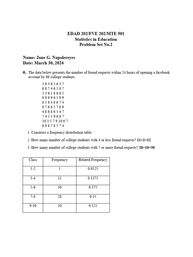 problem 2 | PDF | Histogram