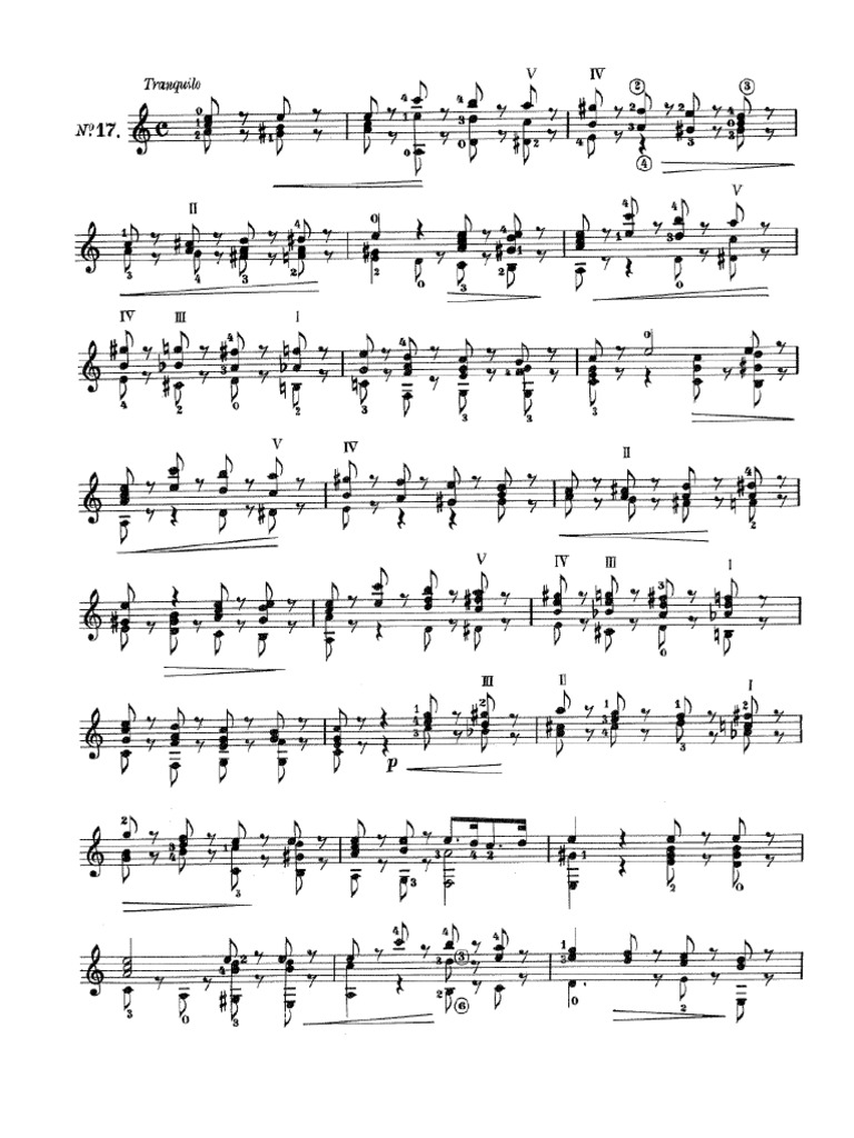 Etude 17 - Sor | PDF