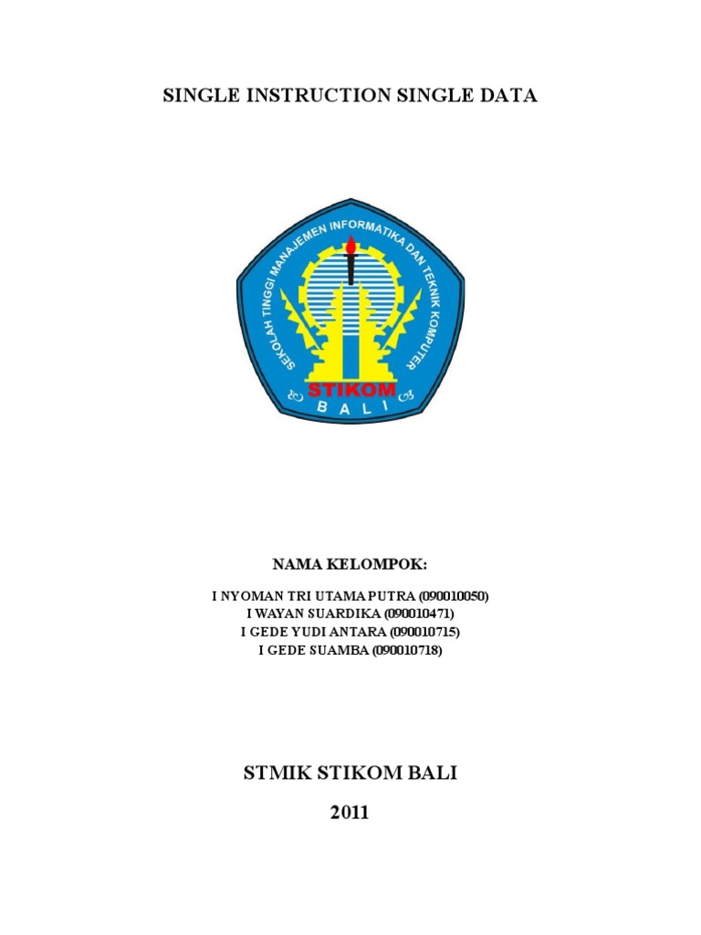 SISD (Single Instruction SIngle Data) | PDF