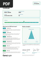 English Level Test (A1-C2) - Online English Test EnglishRadar | PDF ...