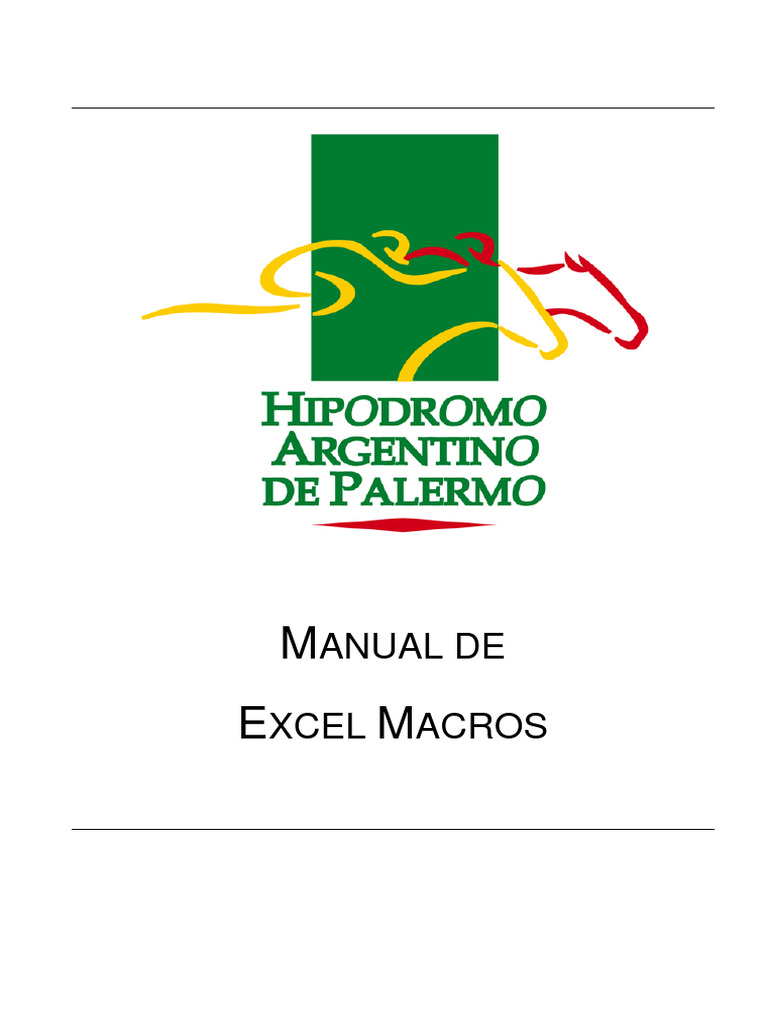 Manual Excel Macros Hapsa | PDF | Macro (informática) | Microsoft Excel