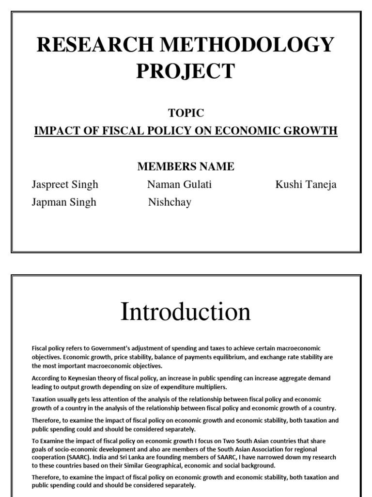 Research Methodology Project | PDF | Fiscal Policy | Economic Growth