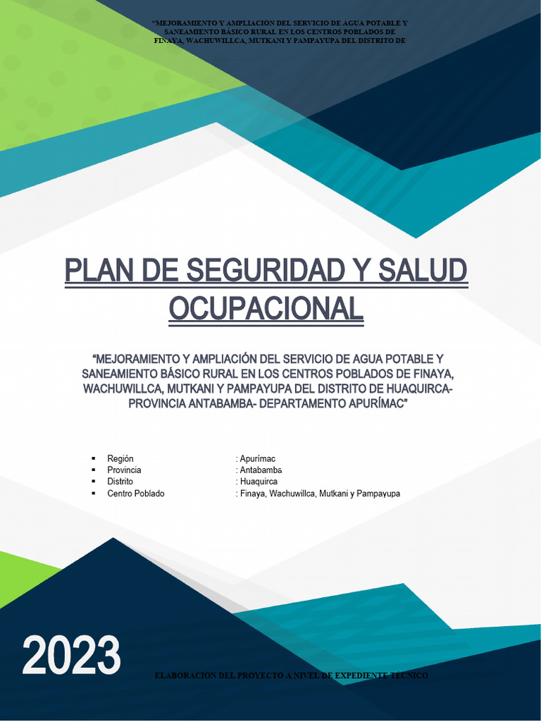 18.6 Plan de Seguridad y Salud Ocupacional | Descargar gratis PDF | Escalera | Seguridad y salud ...