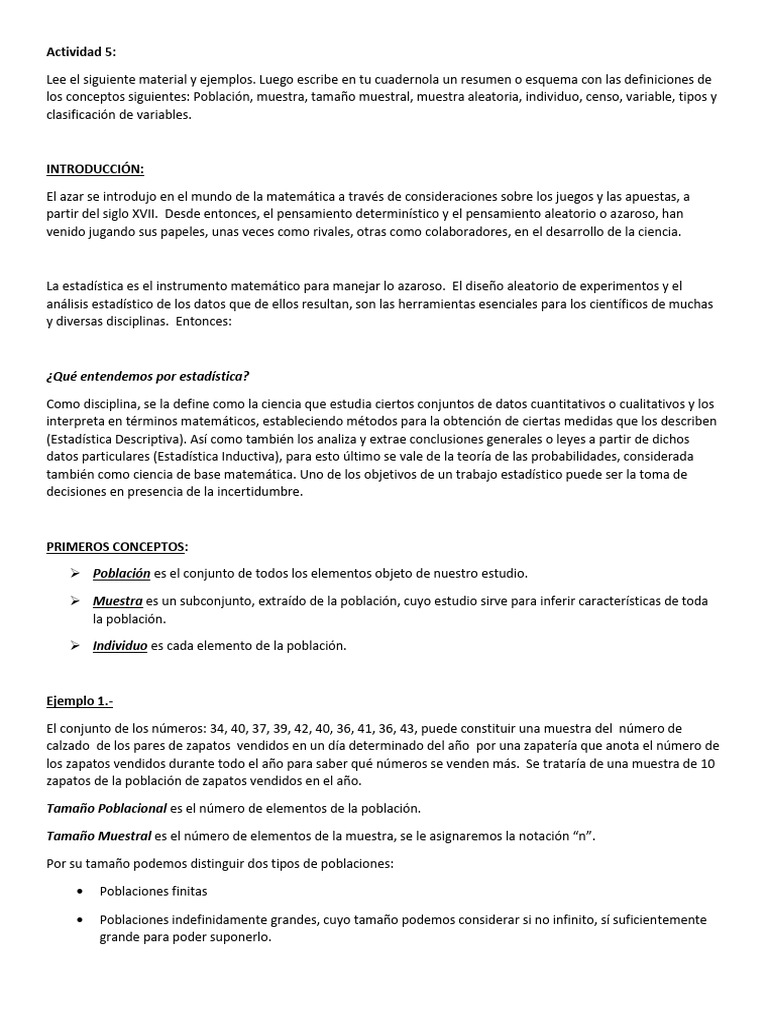 Estadistica 1 EMS | PDF | Muestreo (Estadísticas) | Estadísticas