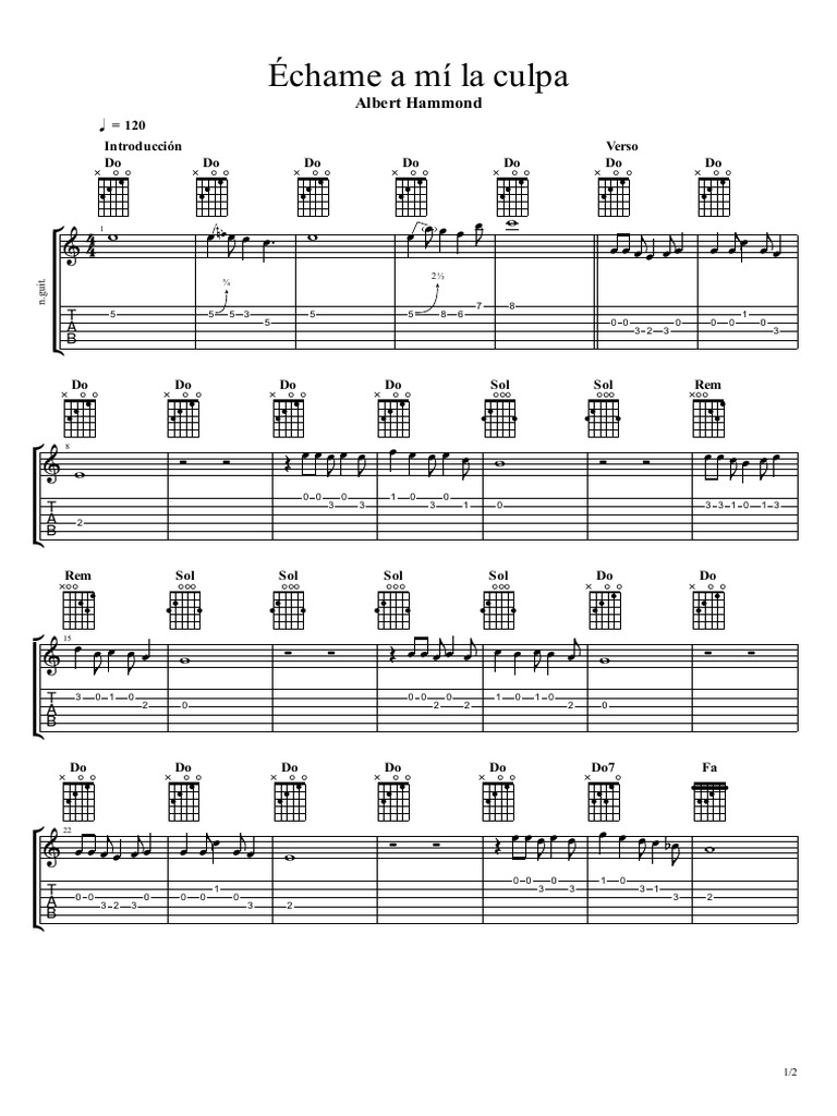 Echame A Mi La Culpa-Albert Hammond | PDF