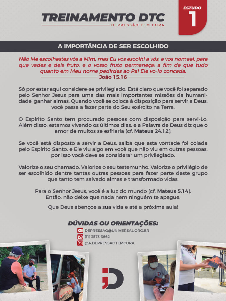 Depressão Tem Cura Lição 1 | PDF