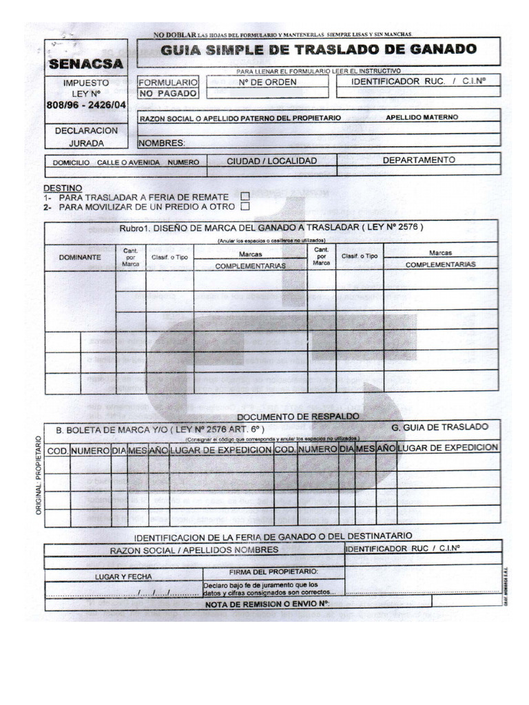 Guia Simple de Trans Ganado | PDF