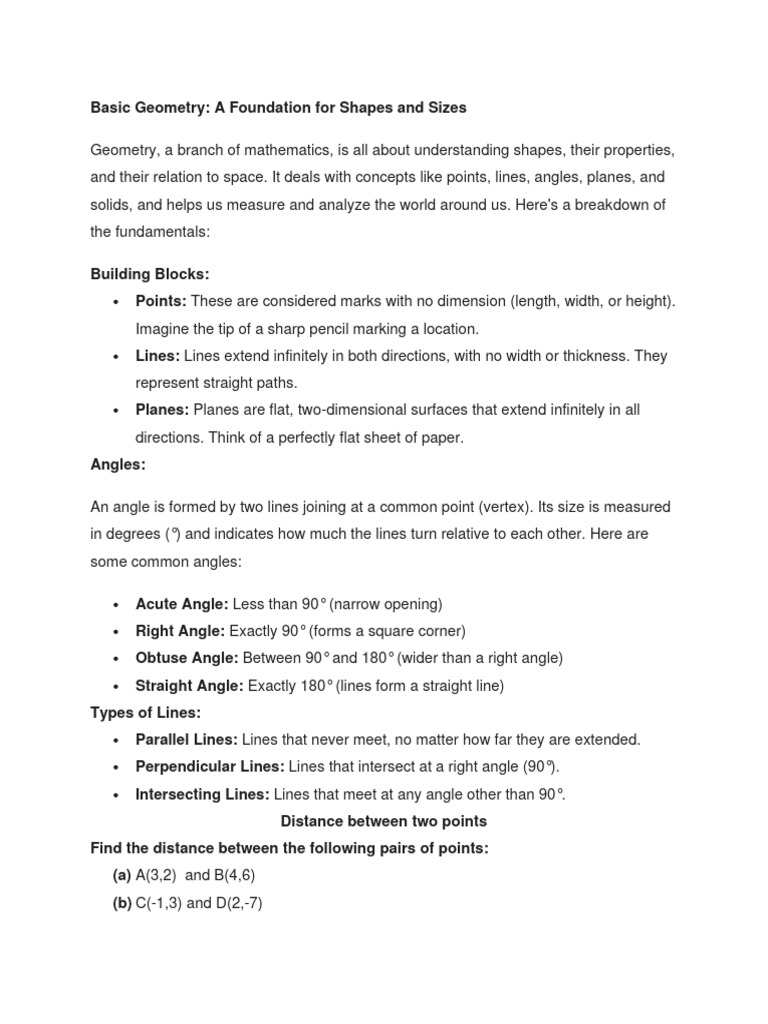 Basic Geometry | PDF | Shape | Area