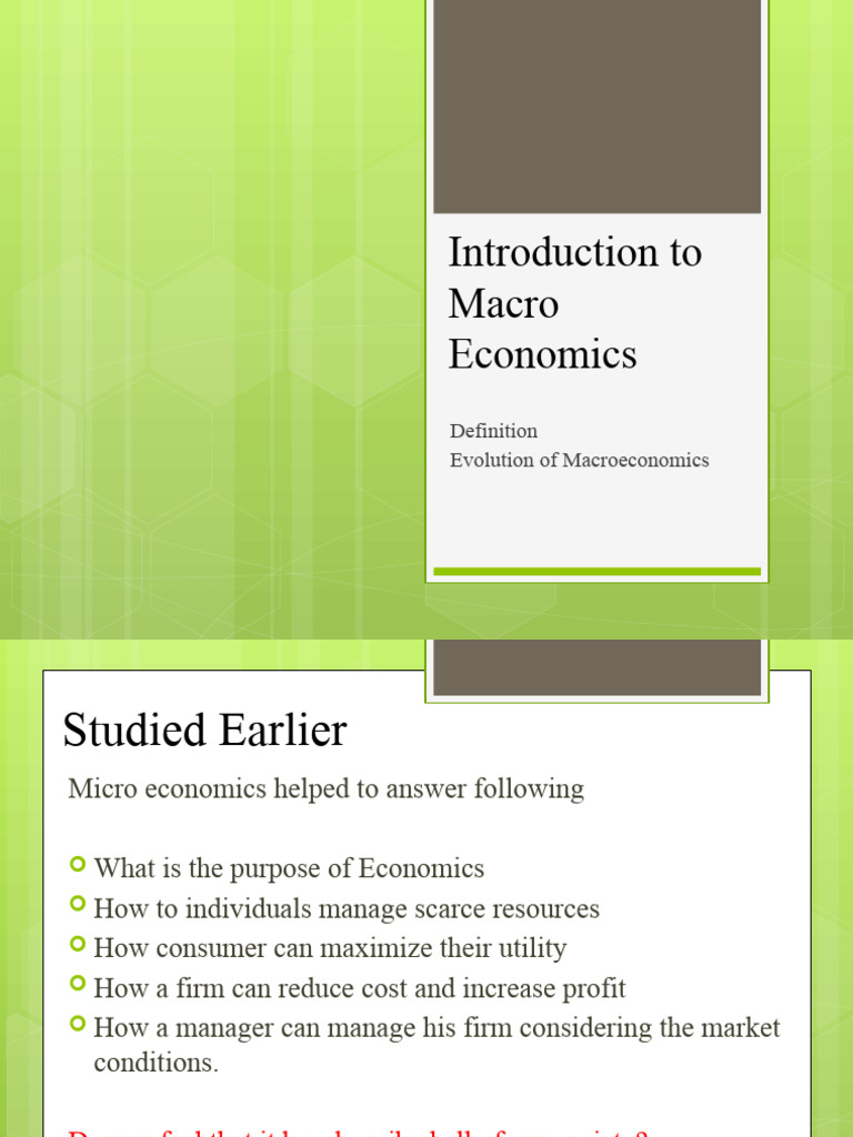 CH 1 Introduction To Macro Economics | PDF | Macroeconomics | Economics