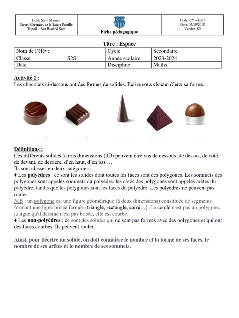 Solides et Formes Géométriques | PDF | Polygone | Optimisation linéaire