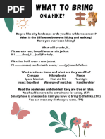 Reading Practice Hiking Worksheet | PDF | Hiking