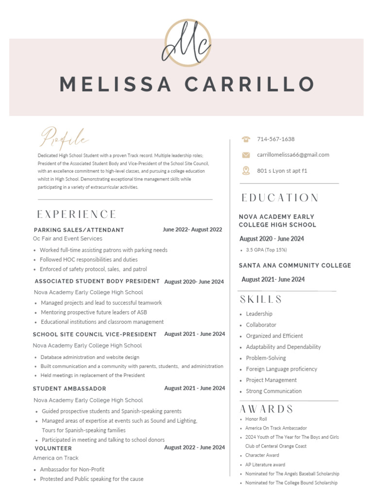 Minimalist Clean Signature CV Resume | PDF