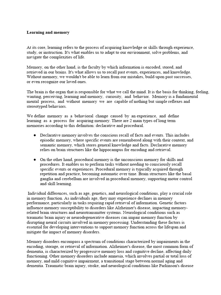 Learning-Reading | PDF | Memory | Recall (Memory)