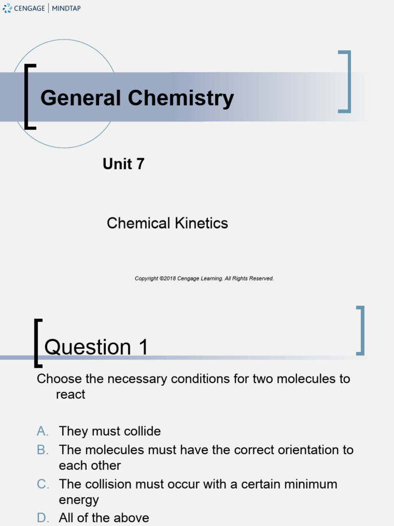 Unit 7 - Clicker Questions | PDF | Reaction Rate | Chemical Reactions