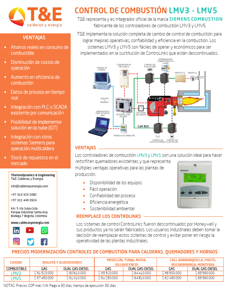 Sistema de Control LMV3 y LMV5 R3 | PDF