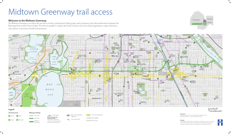 Midtown Greenway Map | PDF | Urban Planning | Trail