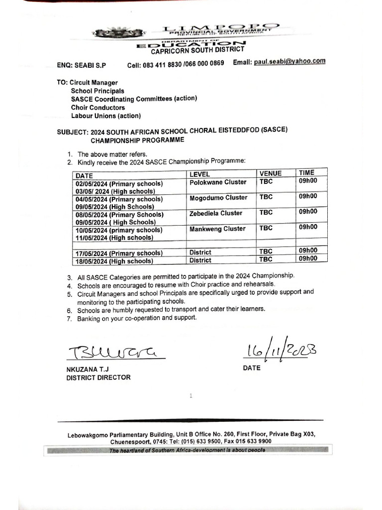 2024 Sasce Programme | PDF