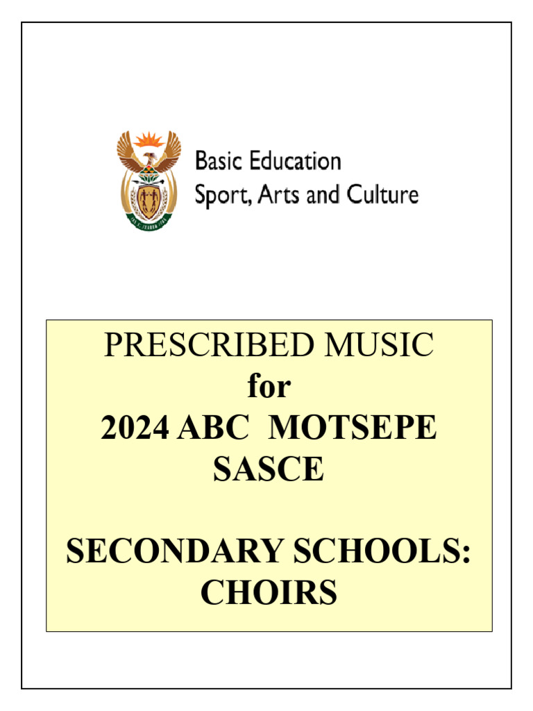 2024 Abc Motsepe Sasce Secondary Mixed Choirs Pdf