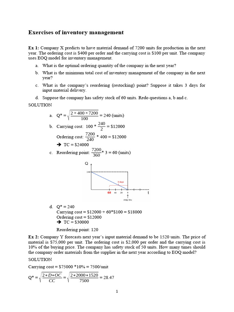Exercises-of-inventory-management | PDF | Business | Economics