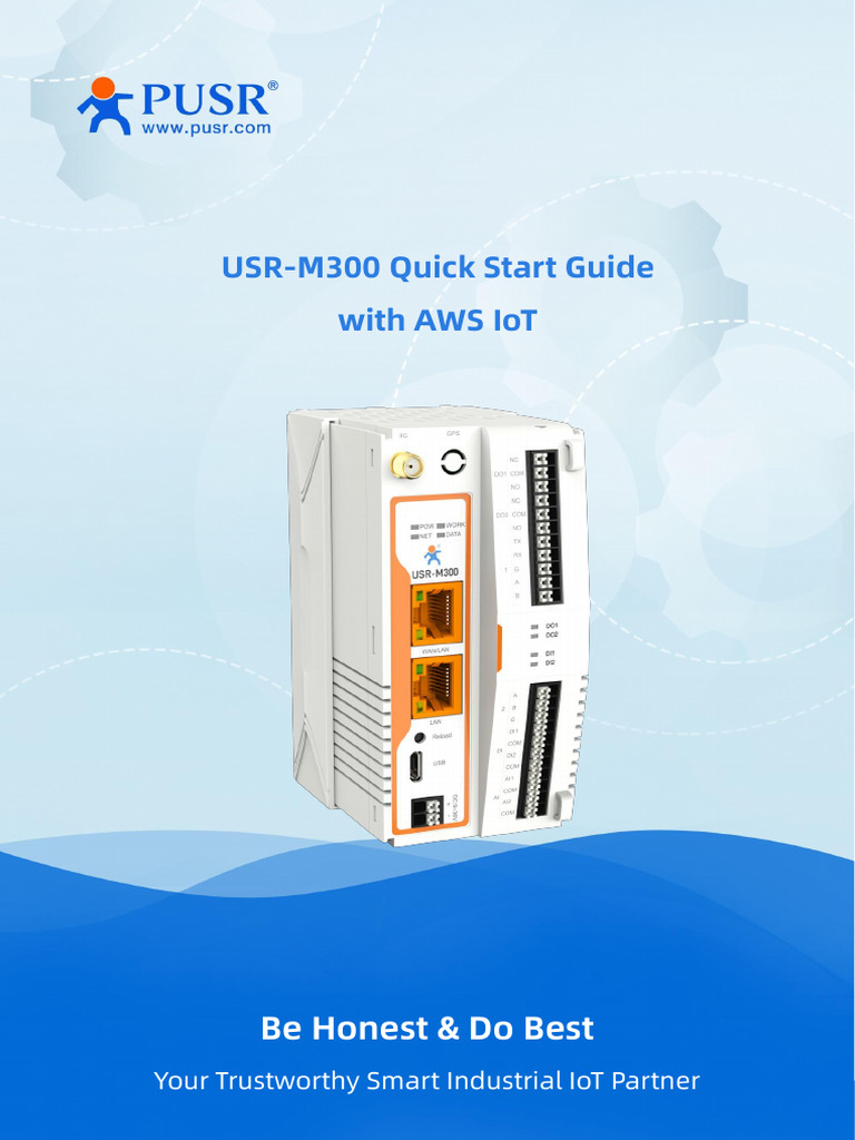 USR-M300 Quick Start Guide With AWS IoT | PDF | Communications ...