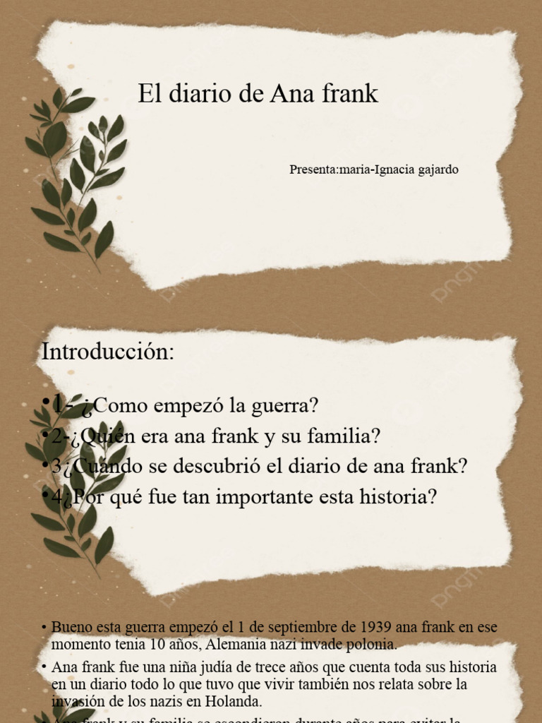 El Diario de Ana Frank | PDF