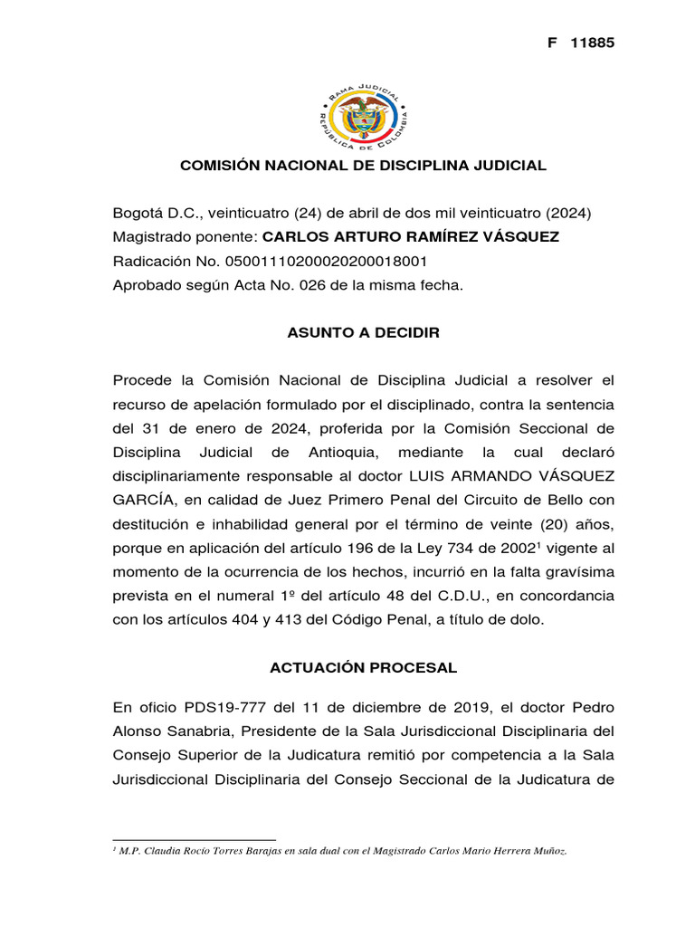 Disciplinario: Importante Decisión de La CNDJ Declara Nulidad/ Analiza ...