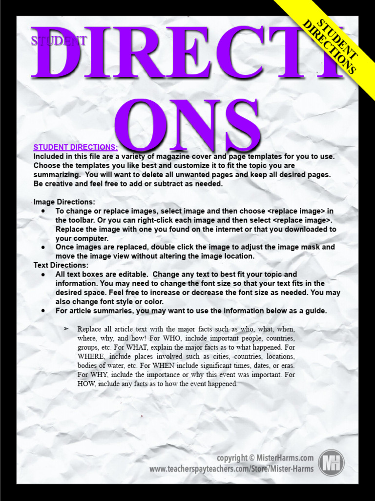 Magazine Template Customization Guide | PDF | Publishing | Graphic Design