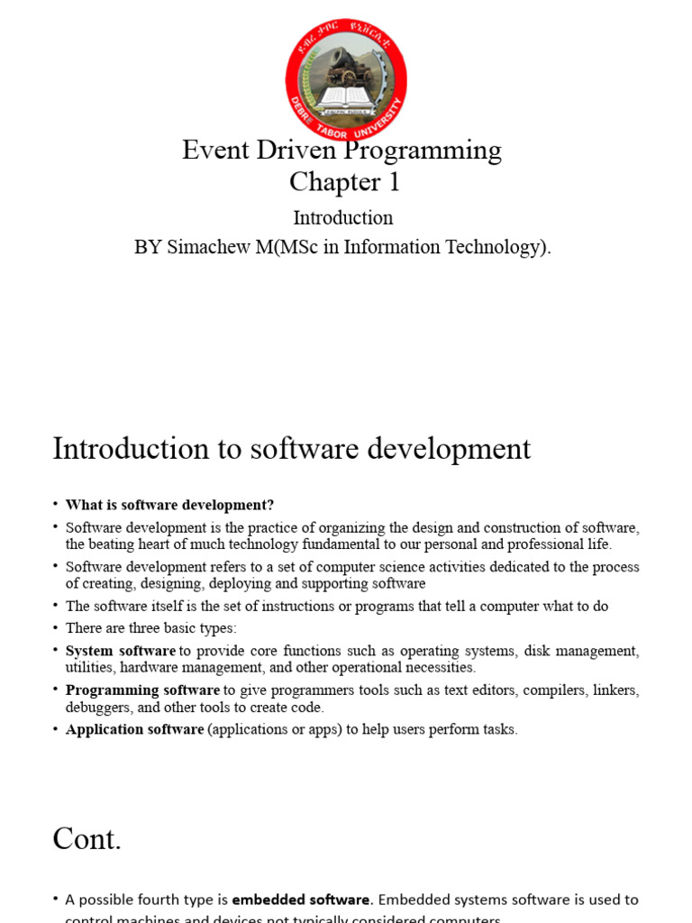 Introduction to Software Development | PDF | Software Development ...