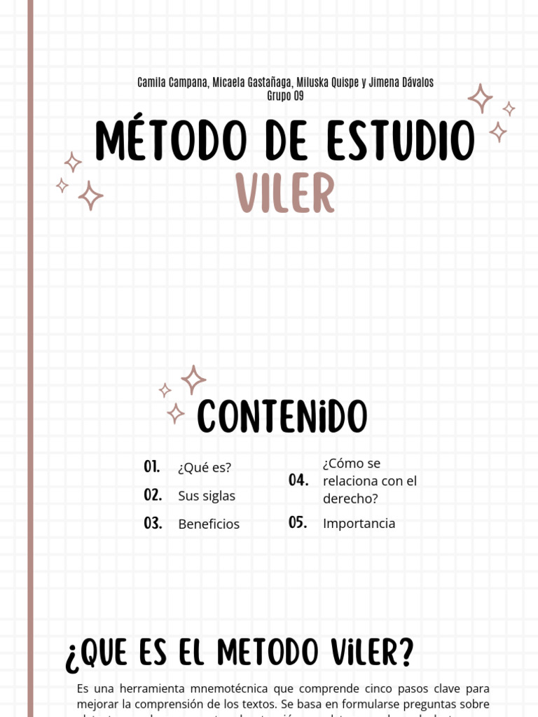 Presentación Metodo Viler | PDF | Comprensión lectora | Sumario abstracto)