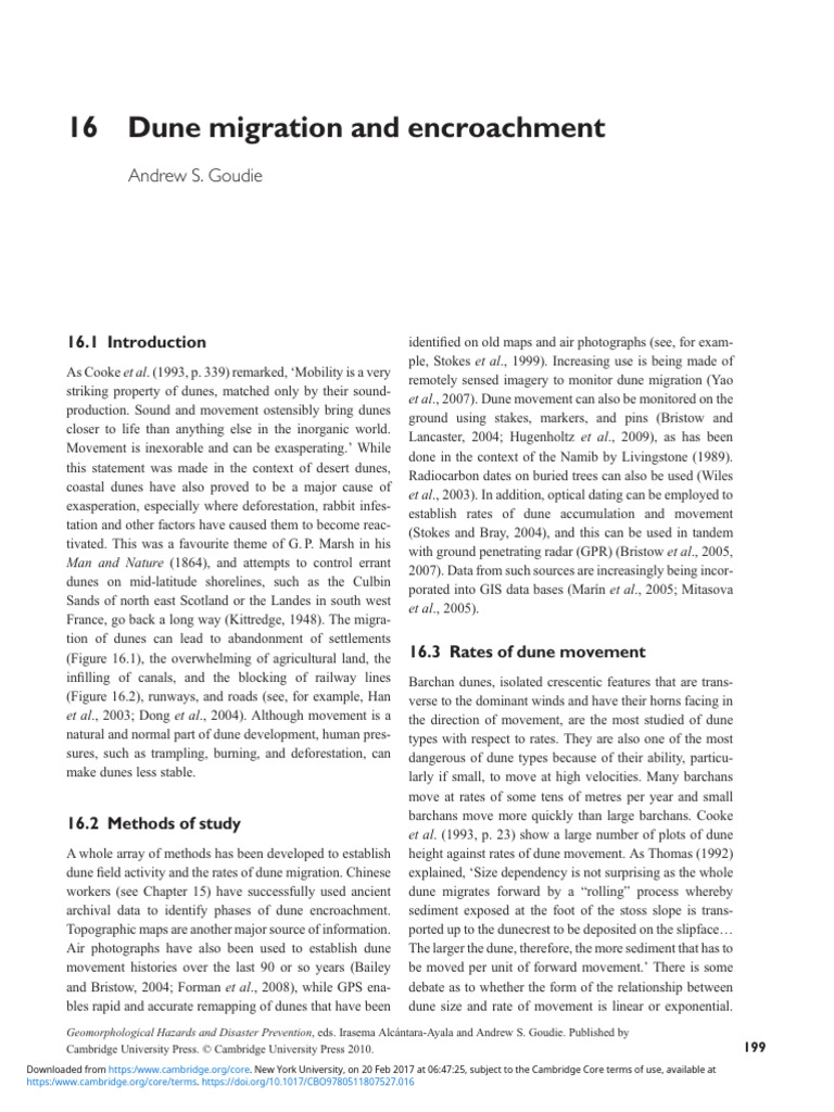 Dune Migration and Encroachment | PDF | Dune | Landscape