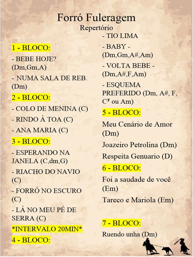 Repertório Forró Fuleragem-1 | PDF | Amor