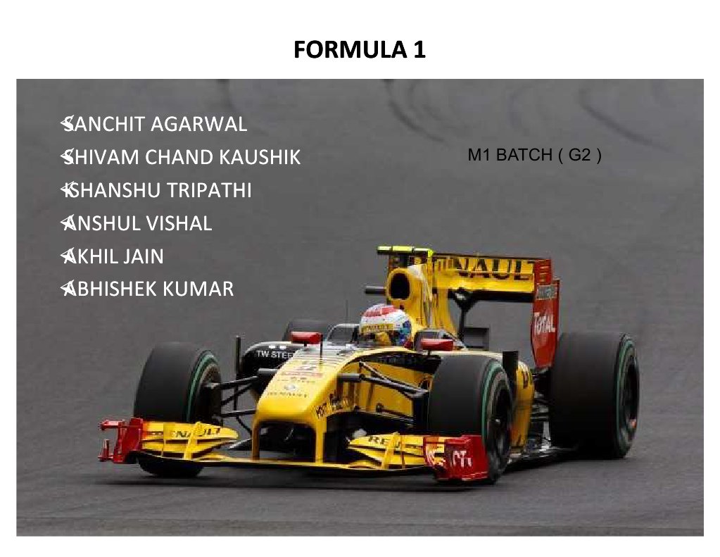 Formula 1 | PDF