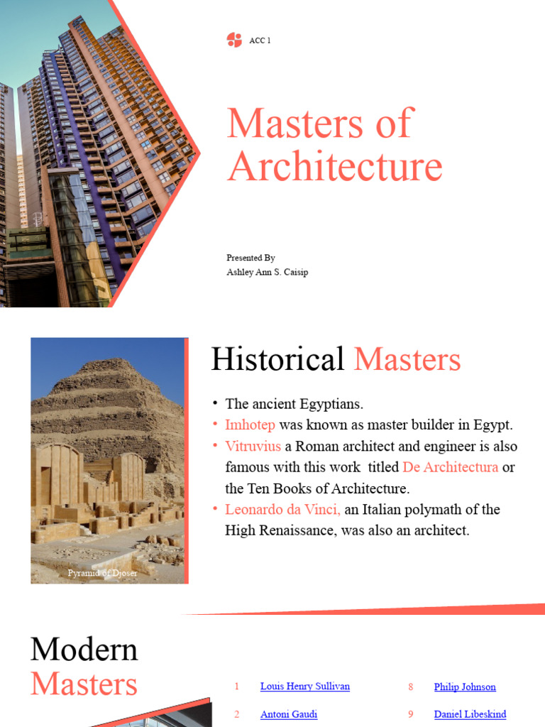 Architectural Masters Through History | PDF | Design | Architectural Styles
