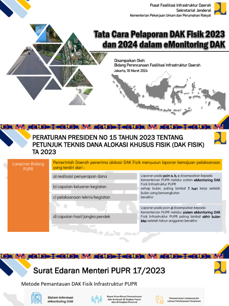 Bidang Perencanaan - Tata Cara Pelaporan EMondak 2023 Dan 2024 | PDF
