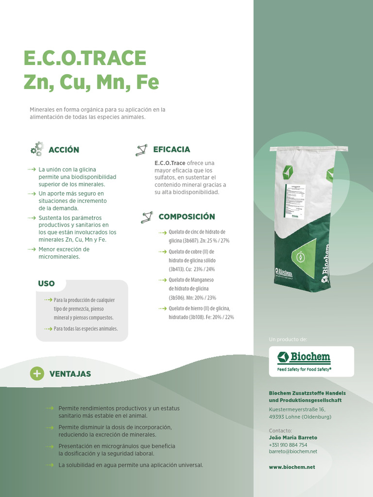 Biochem ECO Trace | PDF | Cobre | Manganeso