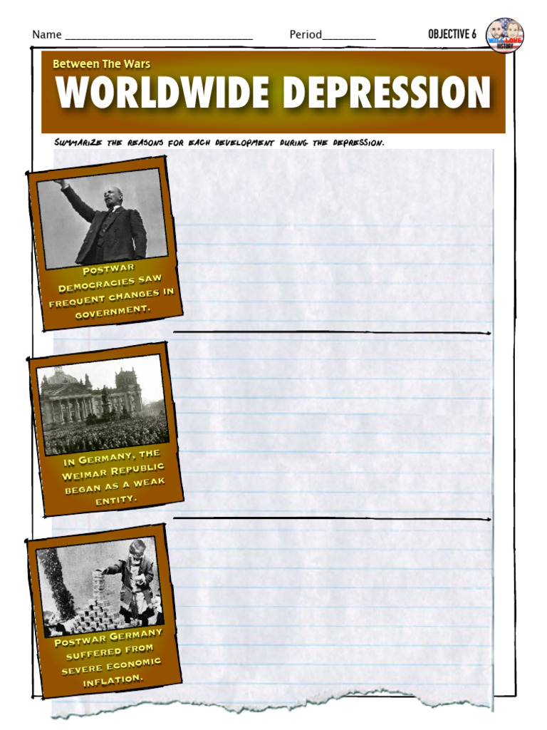 6 - A Worldwide Depression Activity | PDF | Great Depression | Weimar ...