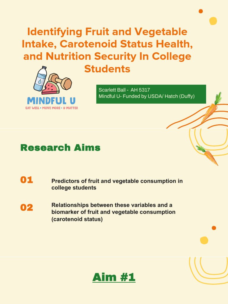 SB 4-22 Project Practicum Powerpoint | PDF | Vegetables | Statistics
