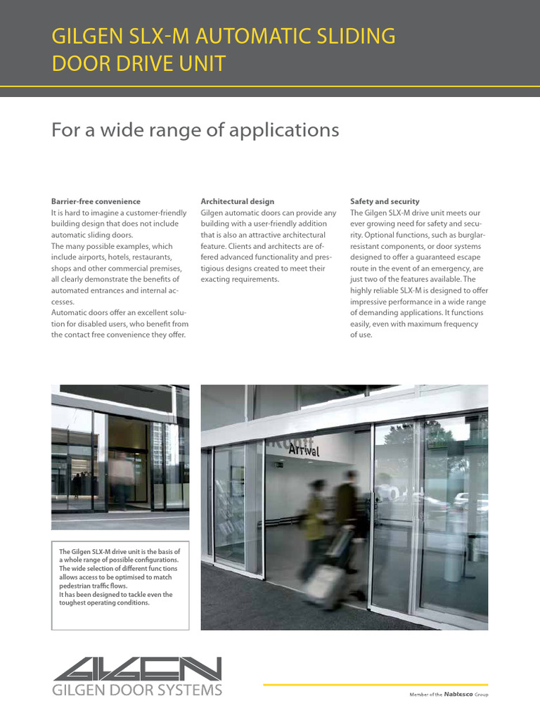 P02 01 01 1 - Gilgen SLX M - en | PDF | Door | Alternating Current