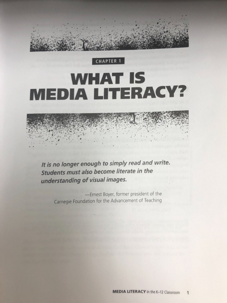 Media Literacy - Chapter 1 | PDF