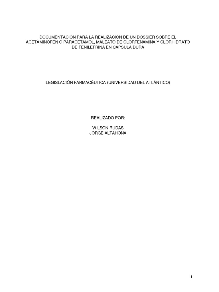 Ejemplo Dossier | PDF | Medicamentos con receta | Calidad (comercial)