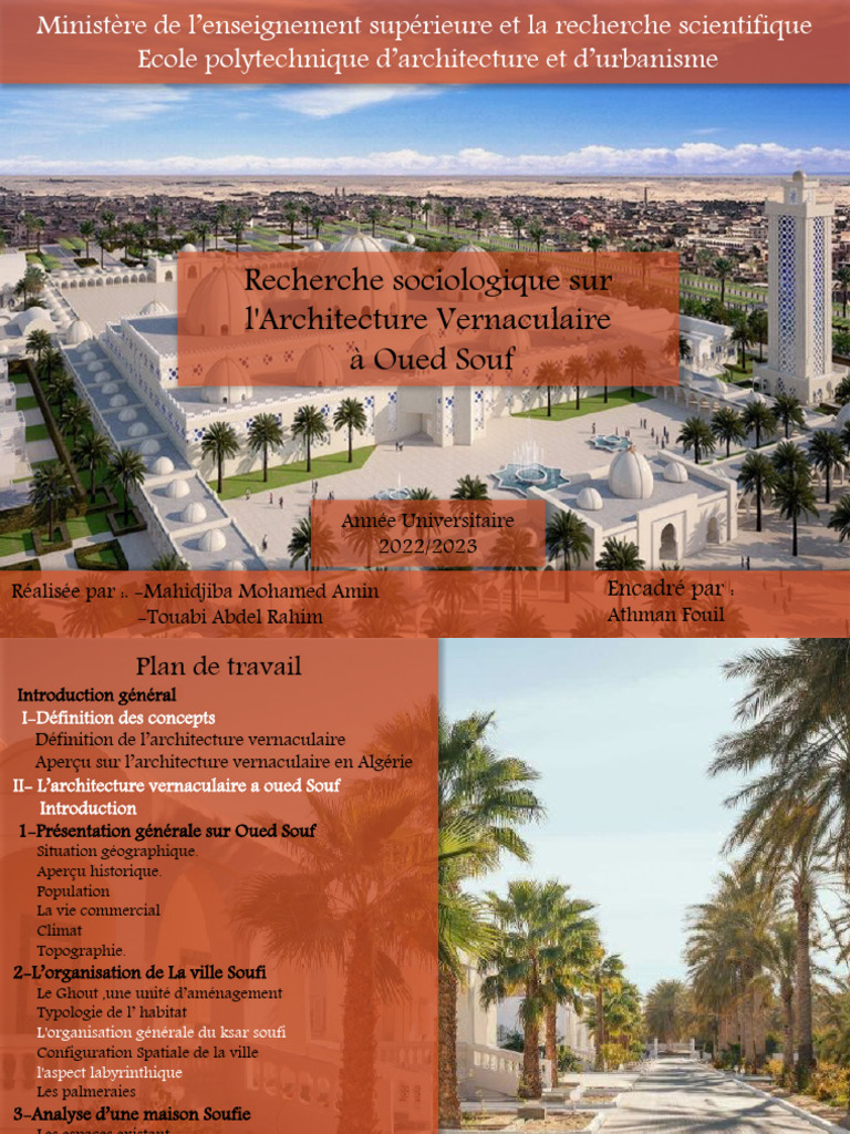Architecture Vernaculaire à Oued Souf | PDF