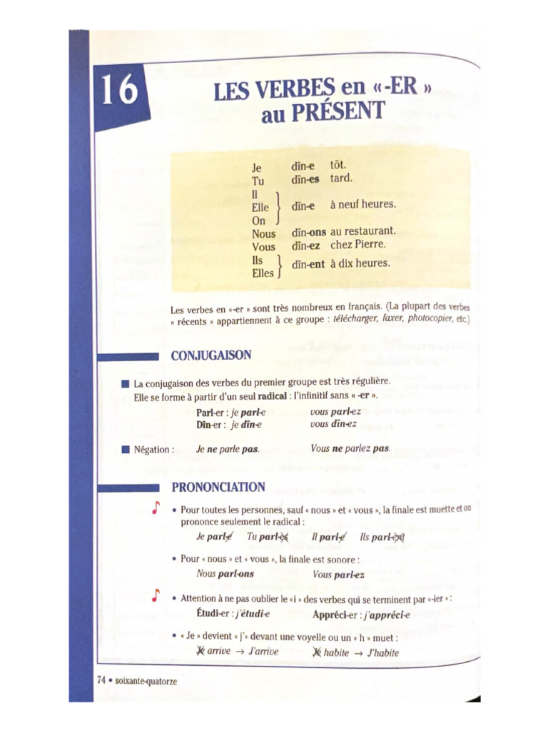 LES VERBES en -ER- au PRÉSENT | PDF